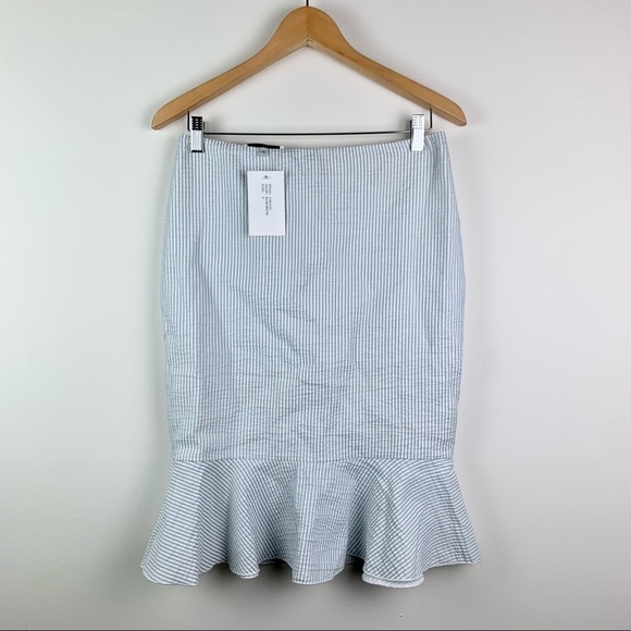 Pamella Roland | Skirts | Nwt Pamela Roland Pinstripe Mermaid Mini ...